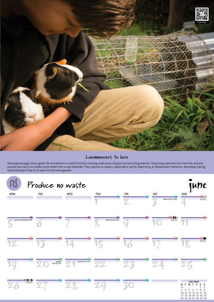 2023 Permaculture Calendar - a design principle a month