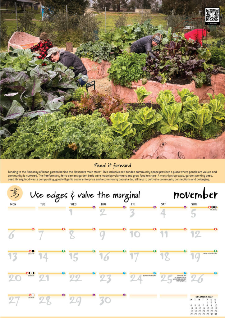 2023 Permaculture Calendar - a design principle a month